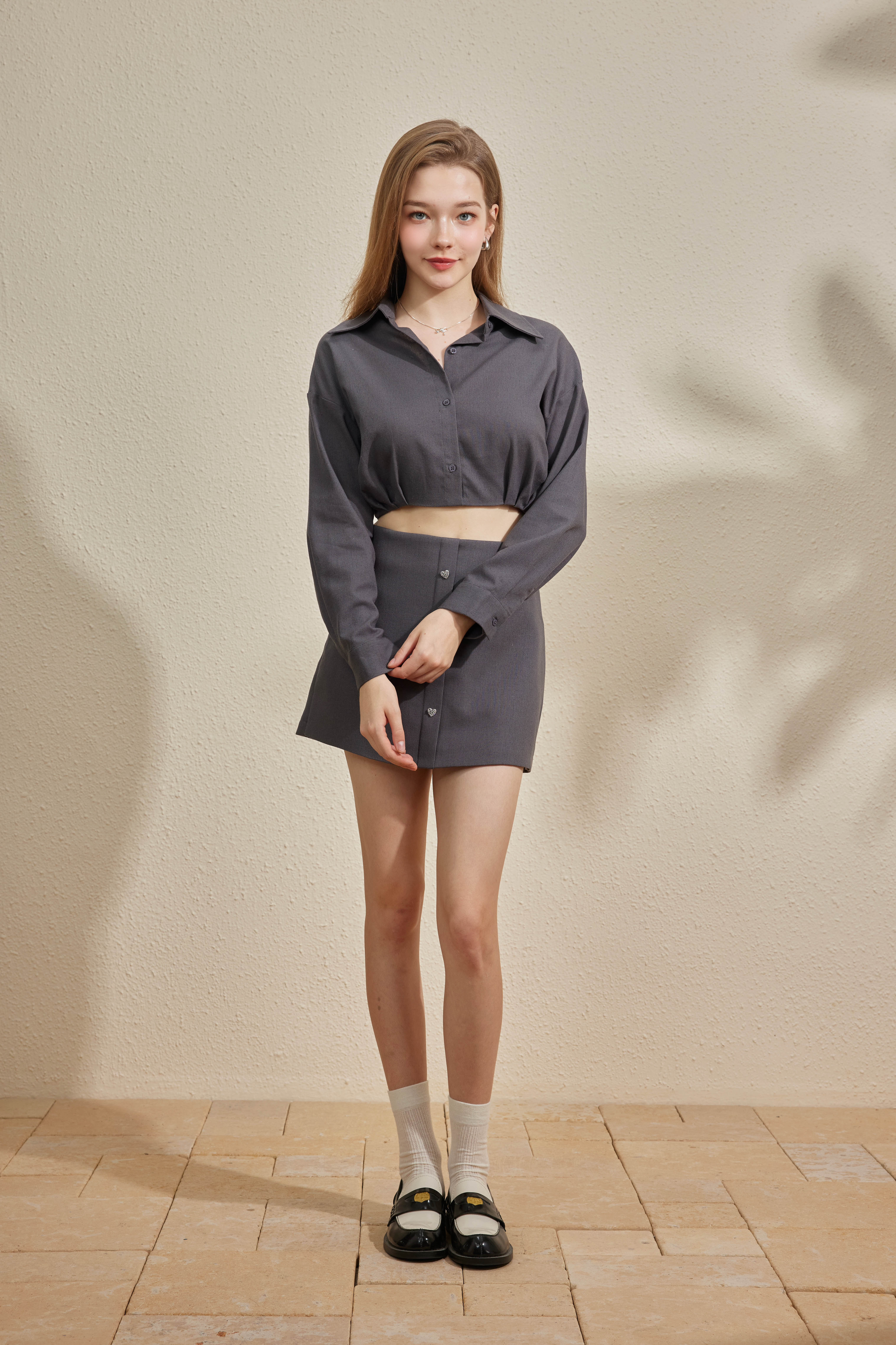 JACQUE DAILY SHIRT IN GREY | ARIMEE | MAISON DE MEE